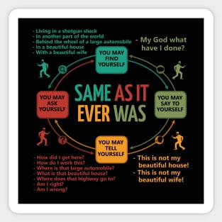 Kira Sticker With Talking Heads Once In A Lifetime Circular Flowchart ...