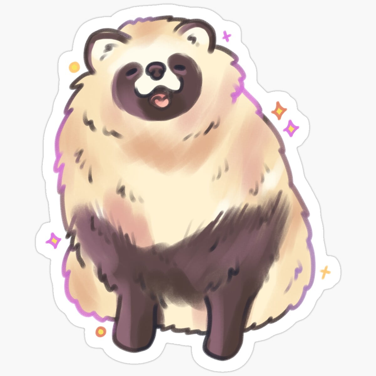 Kira Sticker - Tanuki Sticker, Funny Waterproof Decal For Pet Lovers ...