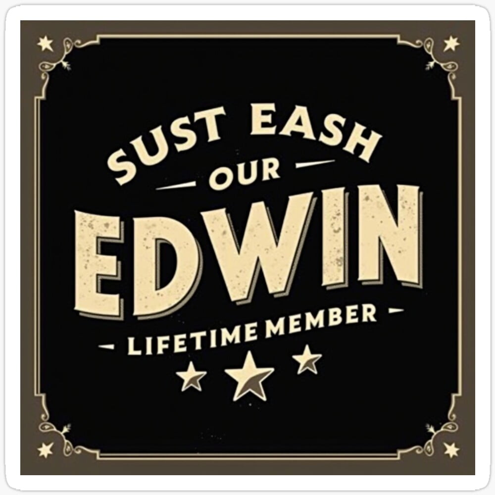 Kira Sticker - Team Edwin Lifetime Member Vintage Name Typography Gift For You - Phone Stickers ...