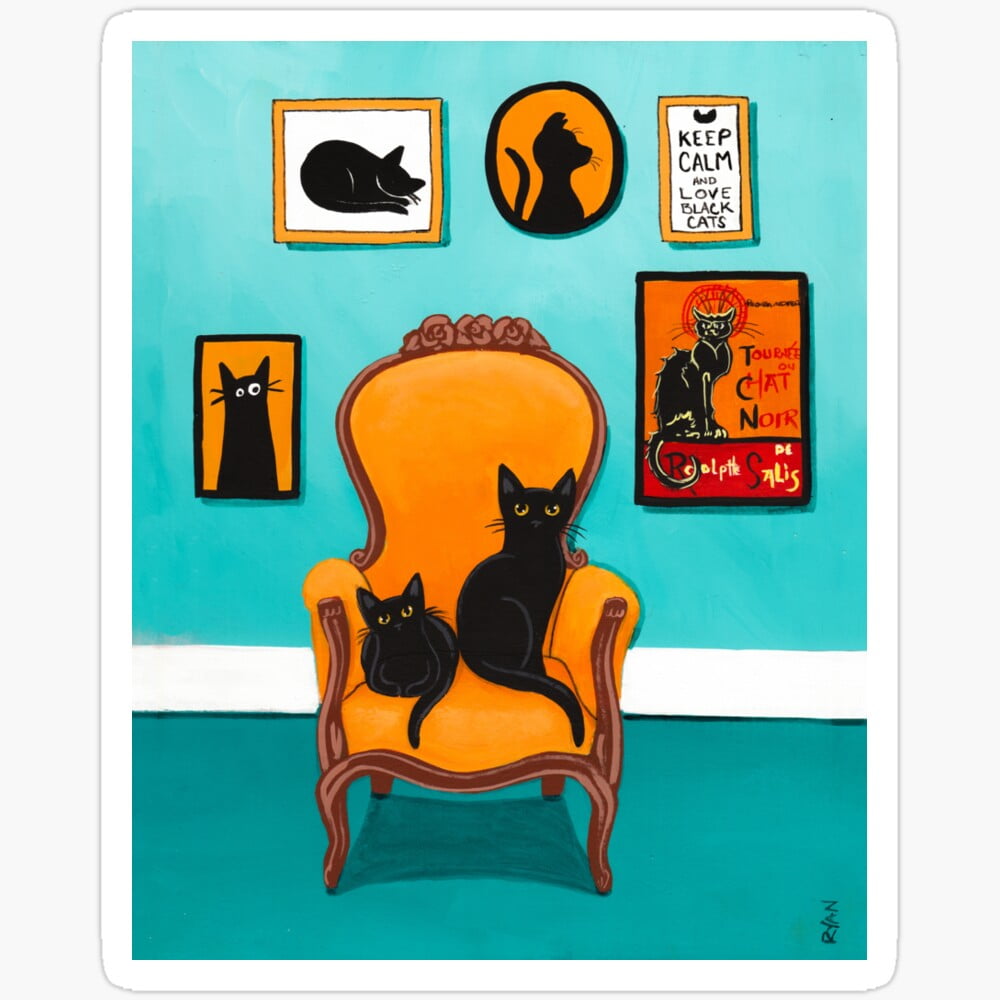Kira Sticker - The Black Cats Room - Phone Stickers, Waterproof Decals ...