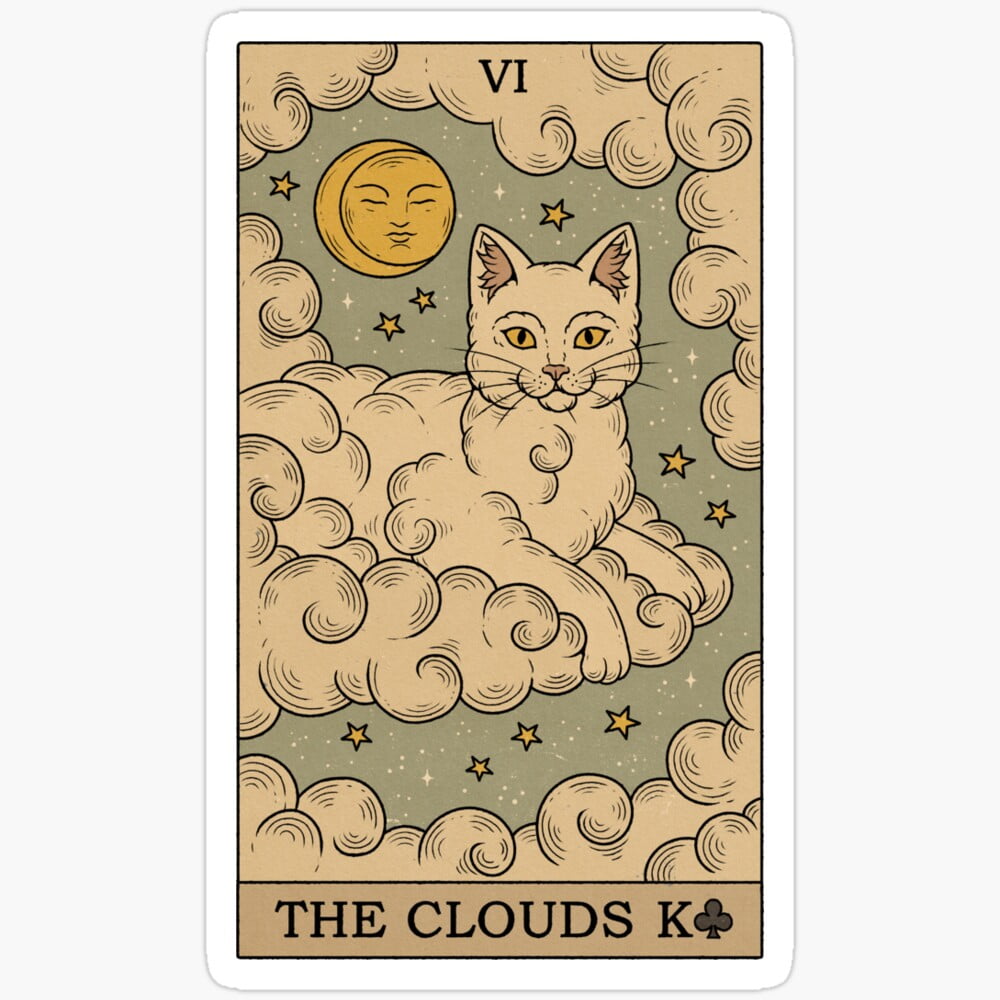 Kira Sticker - The Clouds - Cats Perfect Sticker Gift For Everyone ...