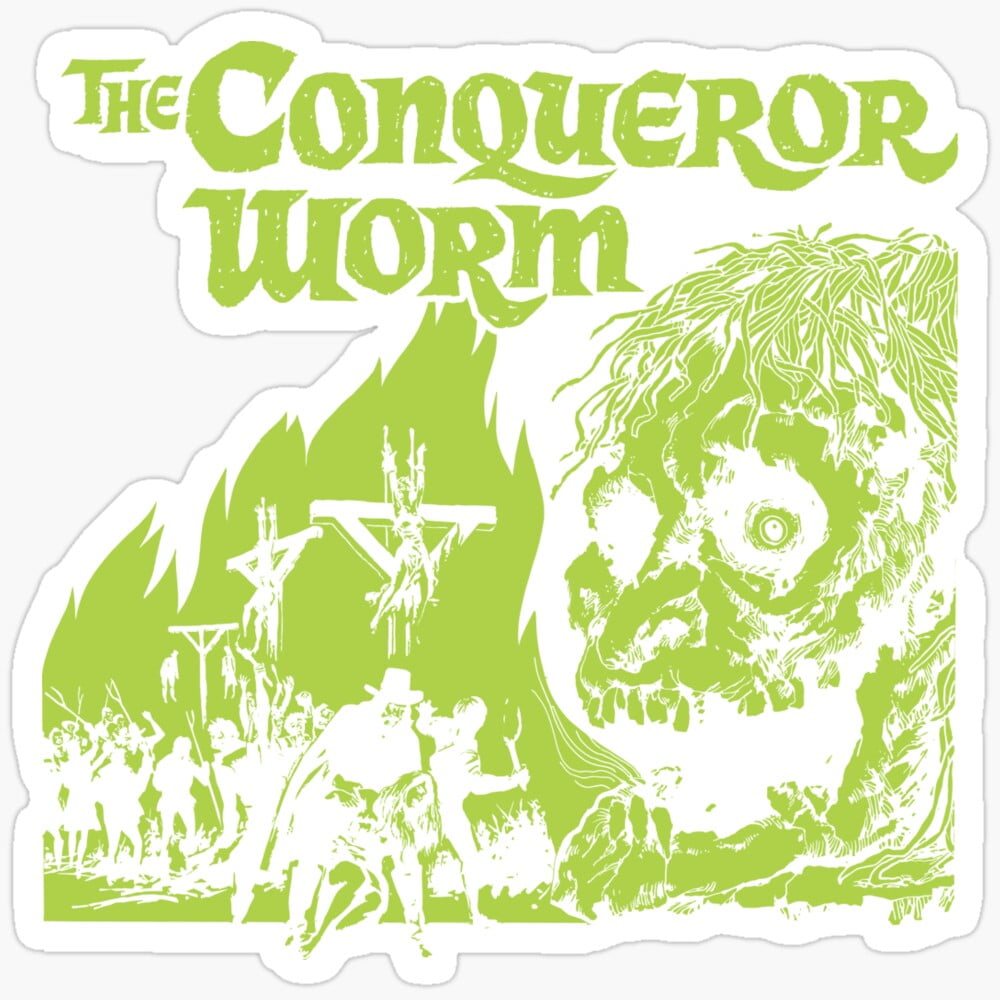 Kira Sticker - The Conqueror Worm 1968 - Phone Stickers, Waterproof Decals Water Bottles ...