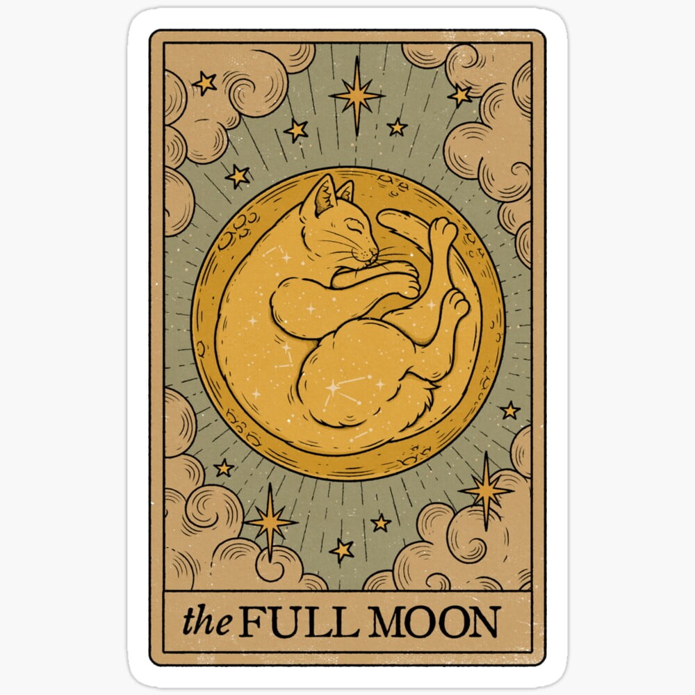 Kira Sticker - The Full Moon - Lunar Cats Perfect Sticker Gift For ...