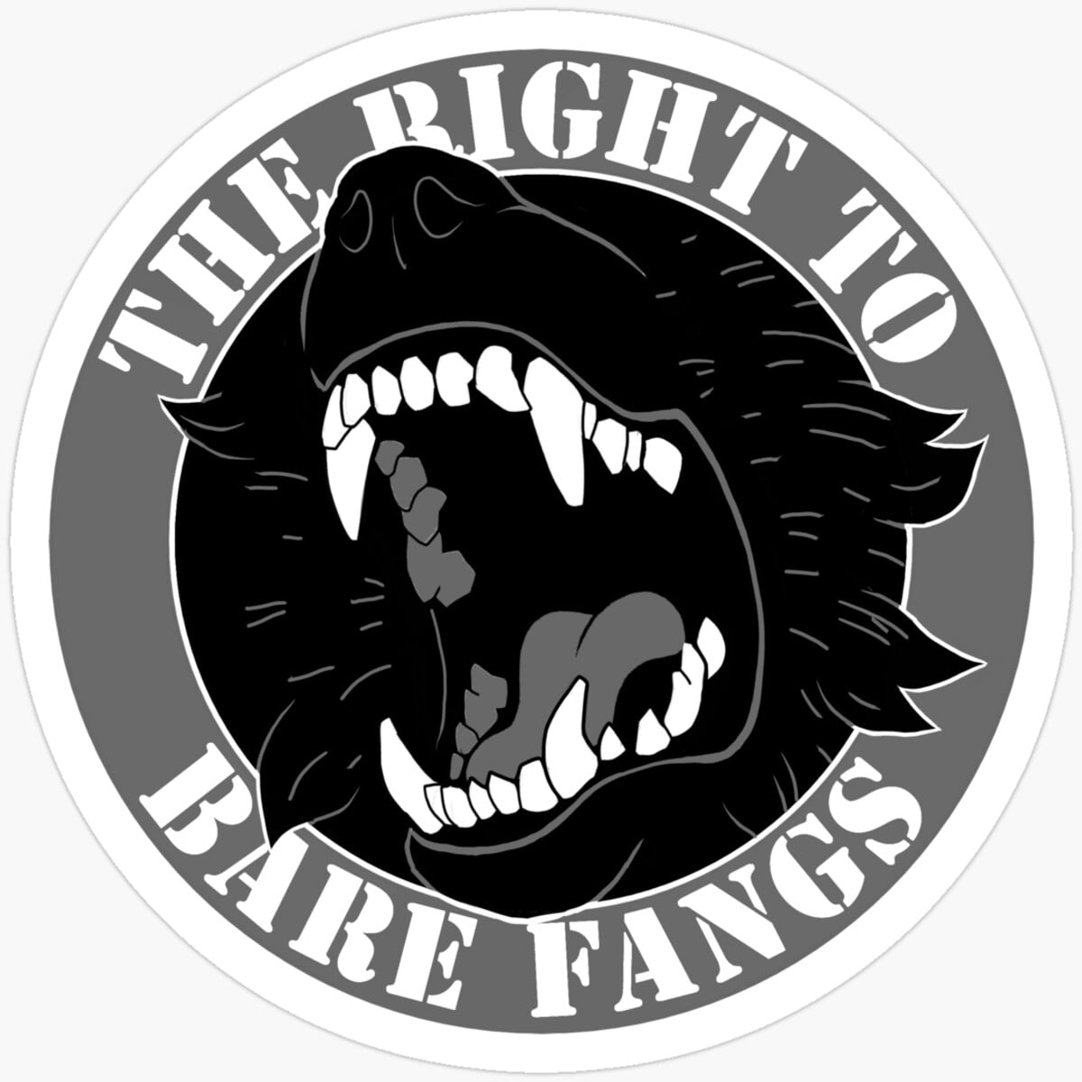 Kira Sticker - The Right To Bare Fangs Sticker, Funny Waterproof Decal ...