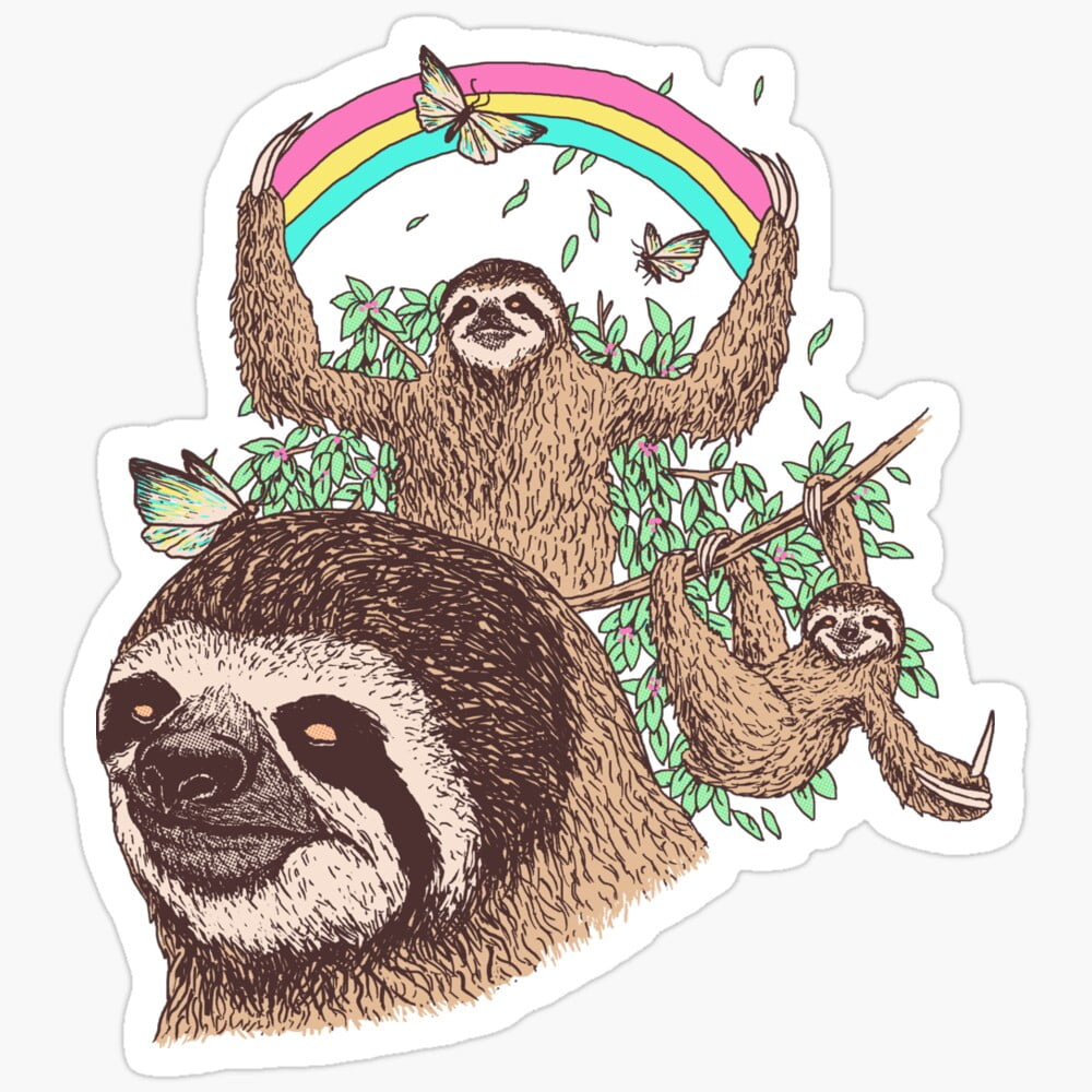 Kira Sticker - The Sloth Life Sticker - Single, Trio, Or Squad ...