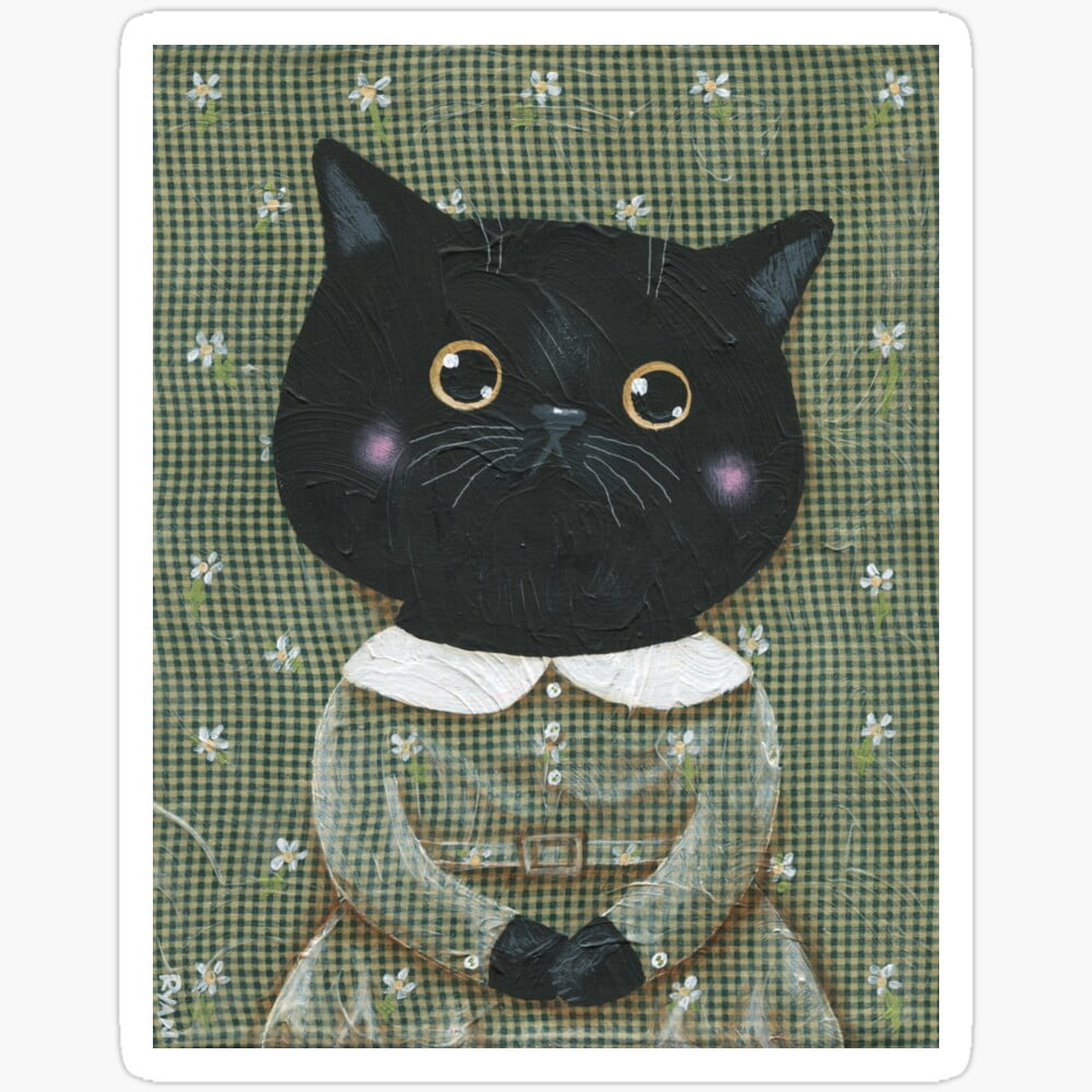 Kira Sticker - The Wallflower Cat - Phone Stickers, Waterproof Decals ...