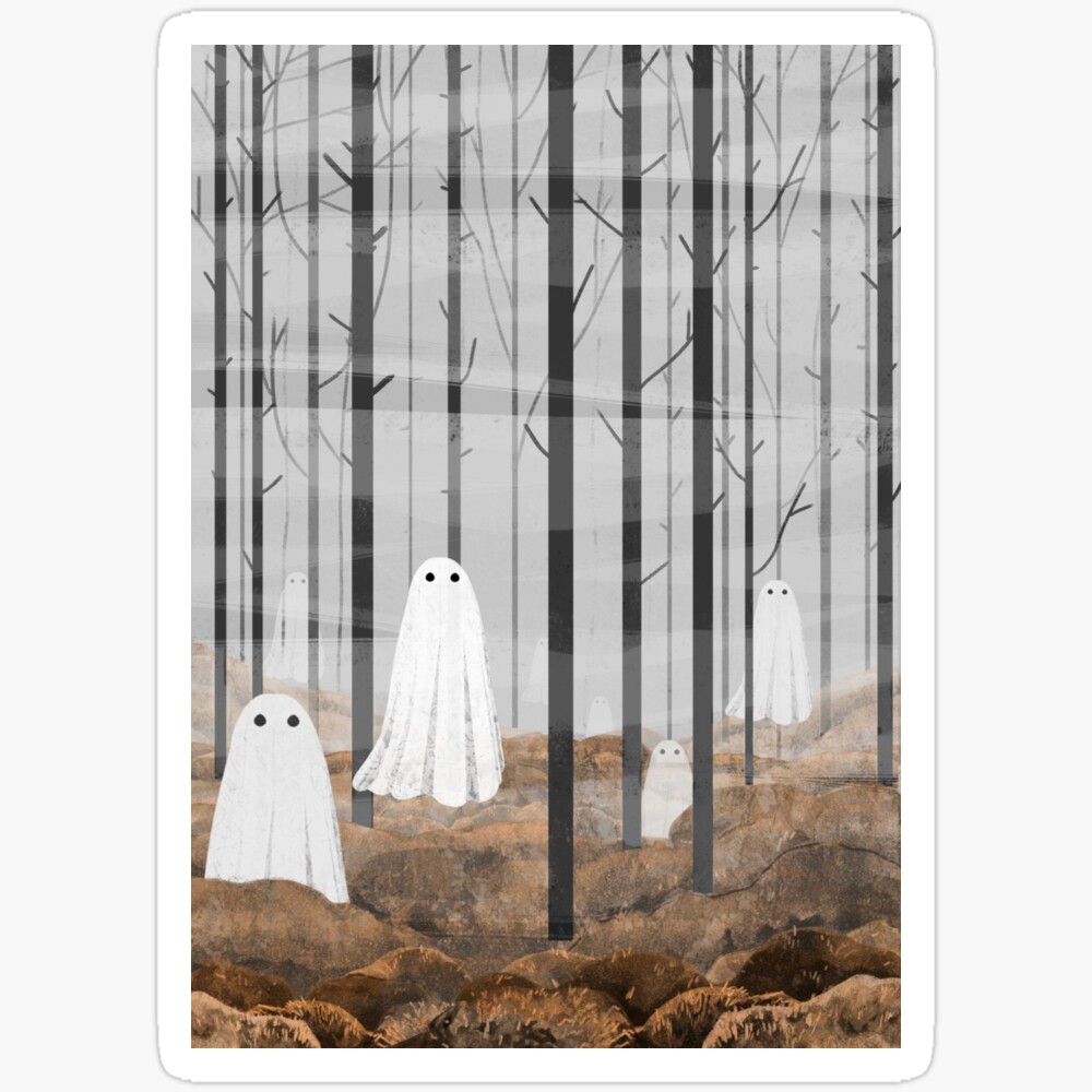 Kira Sticker - The Woods Are Full Of Ghosts - Phone Stickers, Waterproof Decals Water Bottles ...