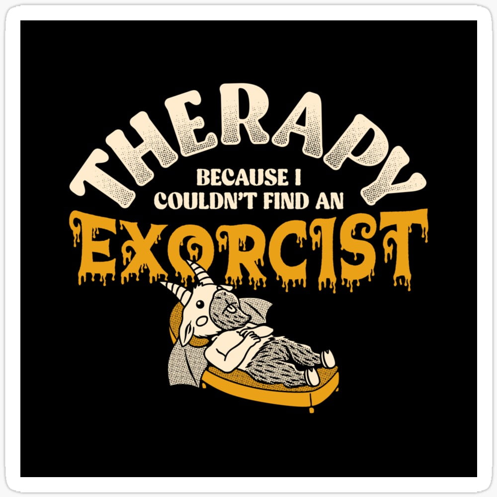 Kira Sticker - Therapy Because I CouldnT Find An Exorcist Perfect Gift ...