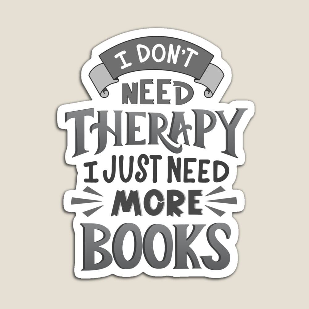 Kira Sticker With No Therapy More Books Monochrome Sticker Decorative ...