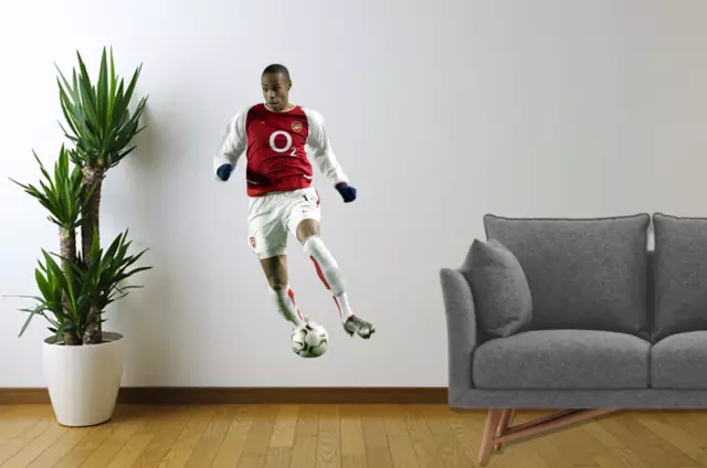 Kira Sticker With Thierry Henry Wall, Arsenal Vinyl Soccer Decal Room ...