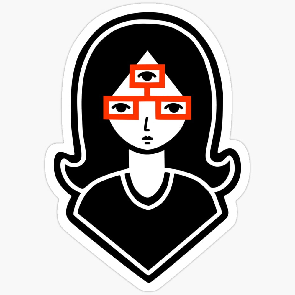 Kira Sticker - Third Eye Glasses Sticker - Walmart.com