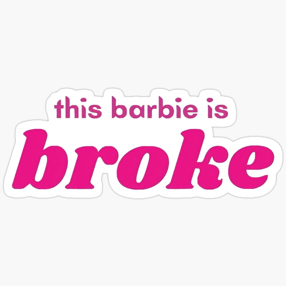Kira Sticker - This Barbie Is Poor - Phone Stickers, Waterproof Decals ...