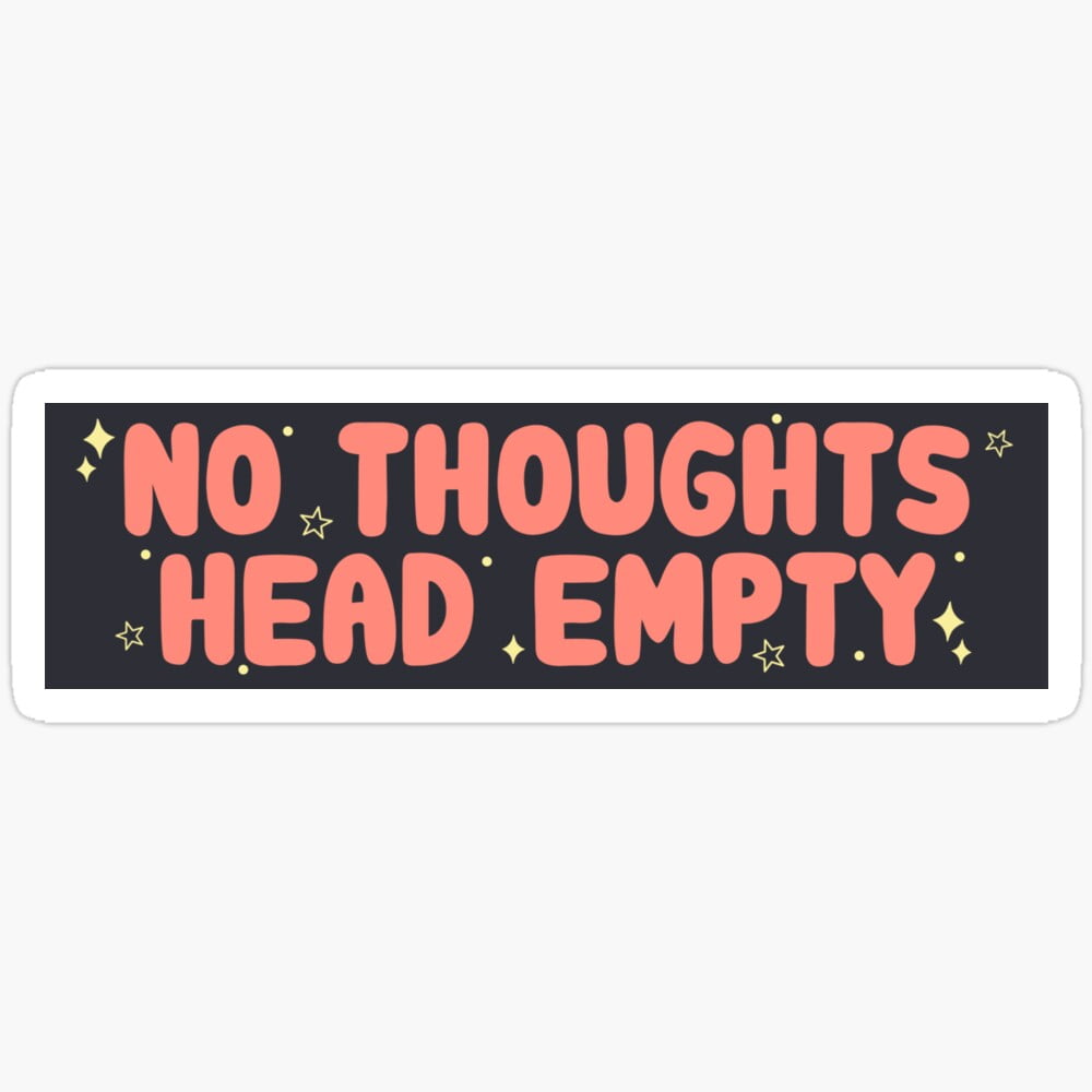 Kira Sticker With No Thoughts Head Empty Cute Car Bumper Decorative ...