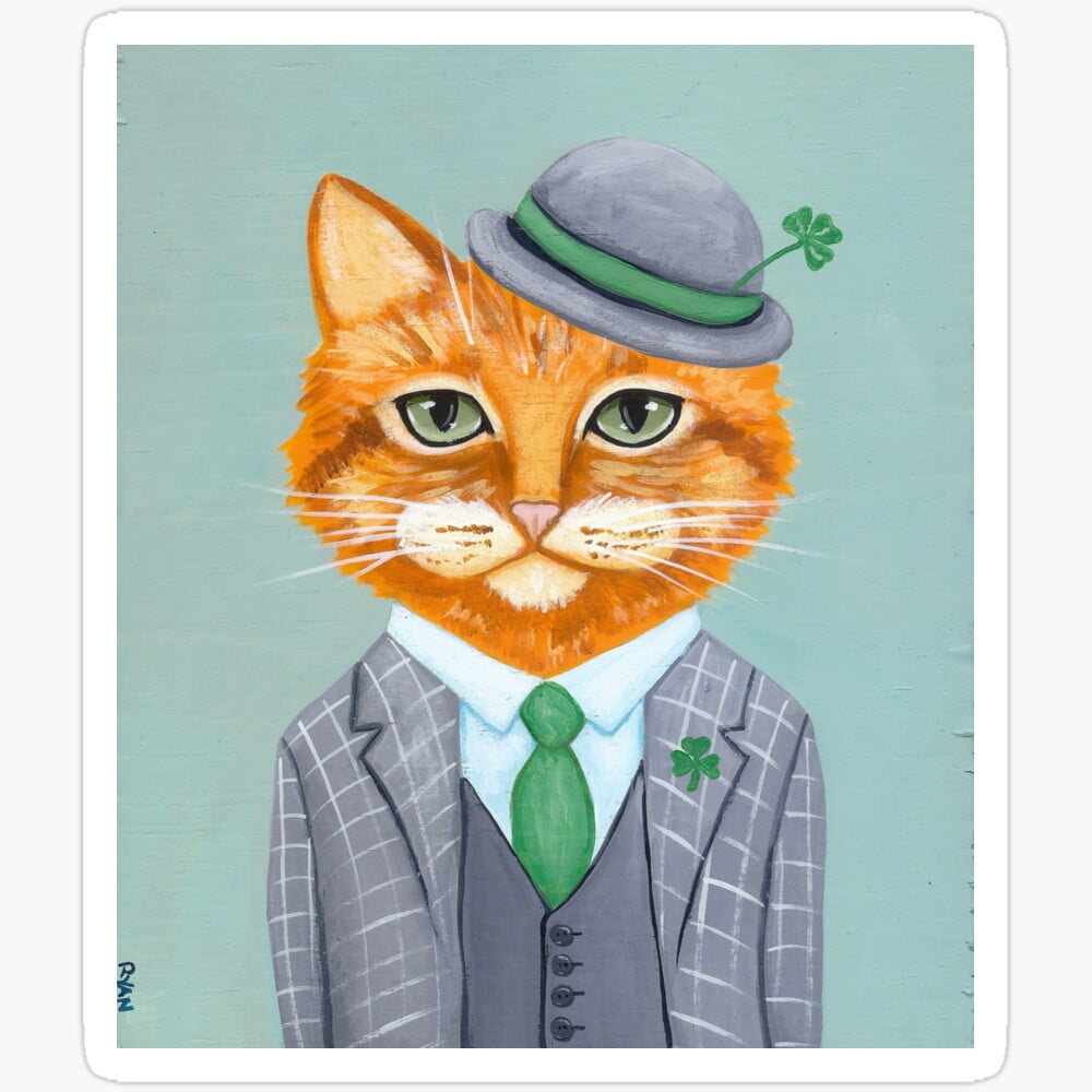 Kira Sticker - Tiarnan The Tabby Cat - Phone Stickers, Waterproof ...