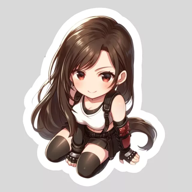 Kira Sticker With Tifa Lockhart, Final Fantasy Vii, Ff7 Kawaii Cute ...