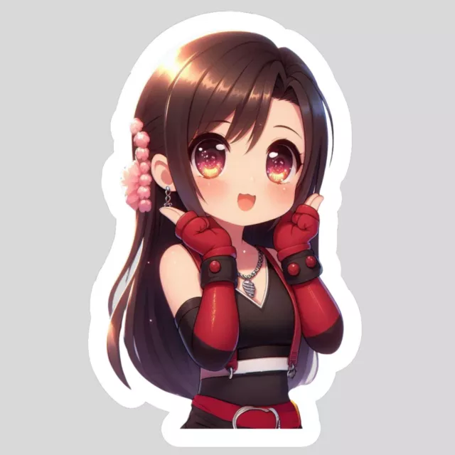 Kira Sticker With Tifa Lockhart, Final Fantasy Vii, Ff7 Kawaii Cute ...