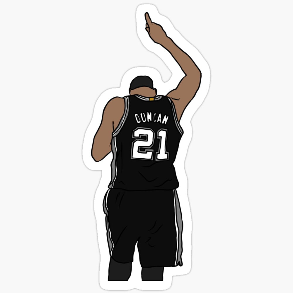Kira Sticker - Tim Duncan Pointing Up Sticker - Single, Trio, Or Squad ...