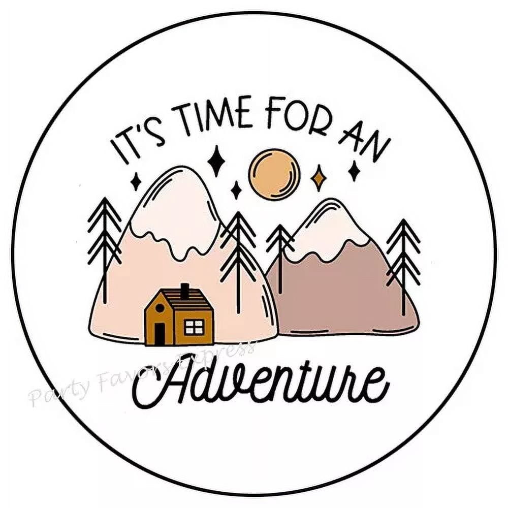 Kira Sticker With It'S Time For An Adventure Labels Seals Decorative ...