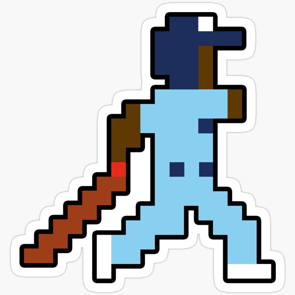 Kira Sticker - Toronto Retro Pixel Baseball Player - Phone Stickers, Waterproof Decals Water ...