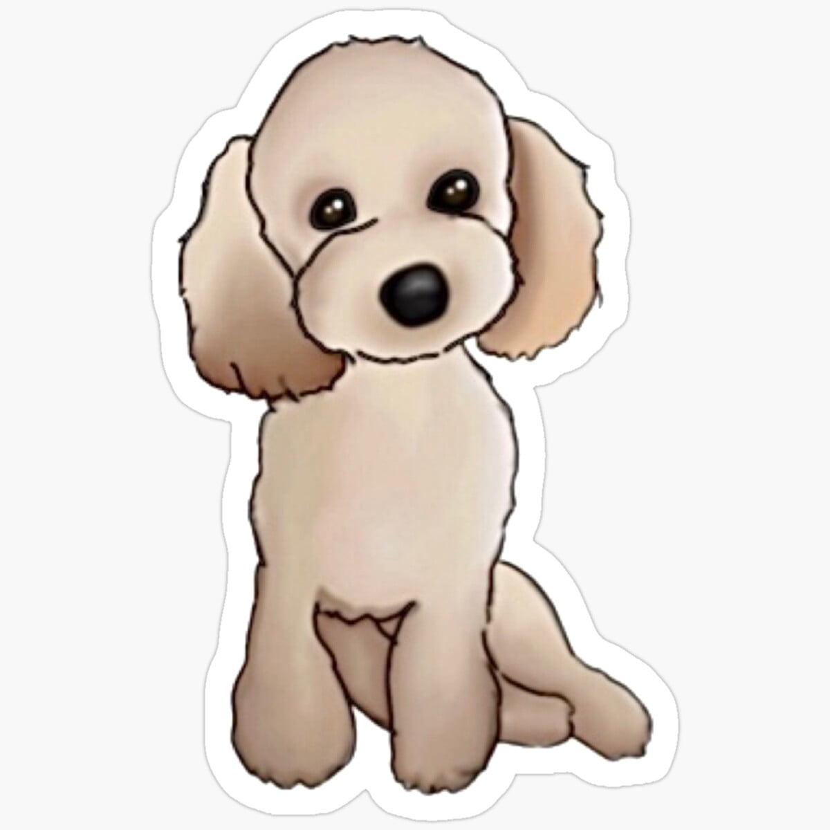 Kira Sticker - Toy Poodle Sticker, Funny Waterproof Decal For Pet ...