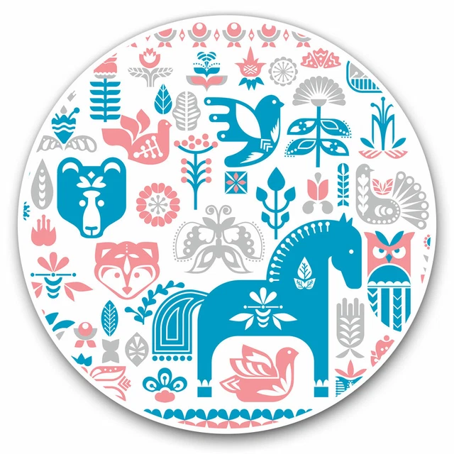 Kira Sticker With Traditional Swedish Dala Horse Cool Gift Decorative ...