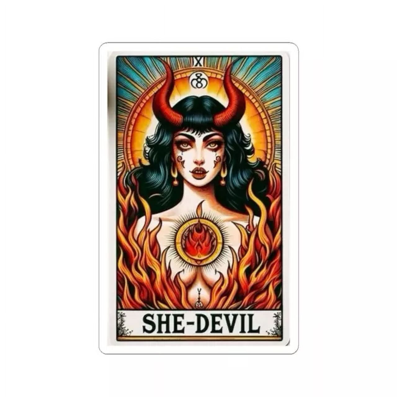 Kira Sticker With Traditional Tattoo Artwork She Devil Vinyl Decal ...