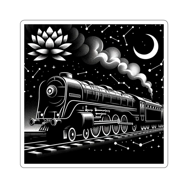 Kira Sticker With Train Sticker Starlit Orient Express Art Deco ...