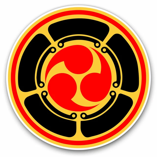 Kira Sticker With Triple Tomoe Buddhist Shinto Japan Cool Gift ...