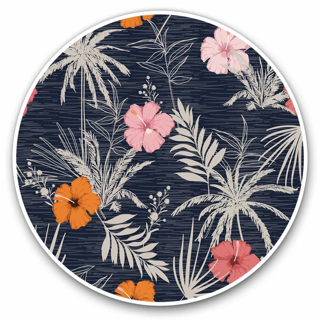 Kira Sticker With Tropical Hawaii Hibiscus Surf Flower Cool Gift ...