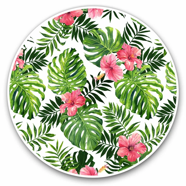 Kira Sticker With Tropical Hibiscus Flowers Surf Cool Gift Decorative ...