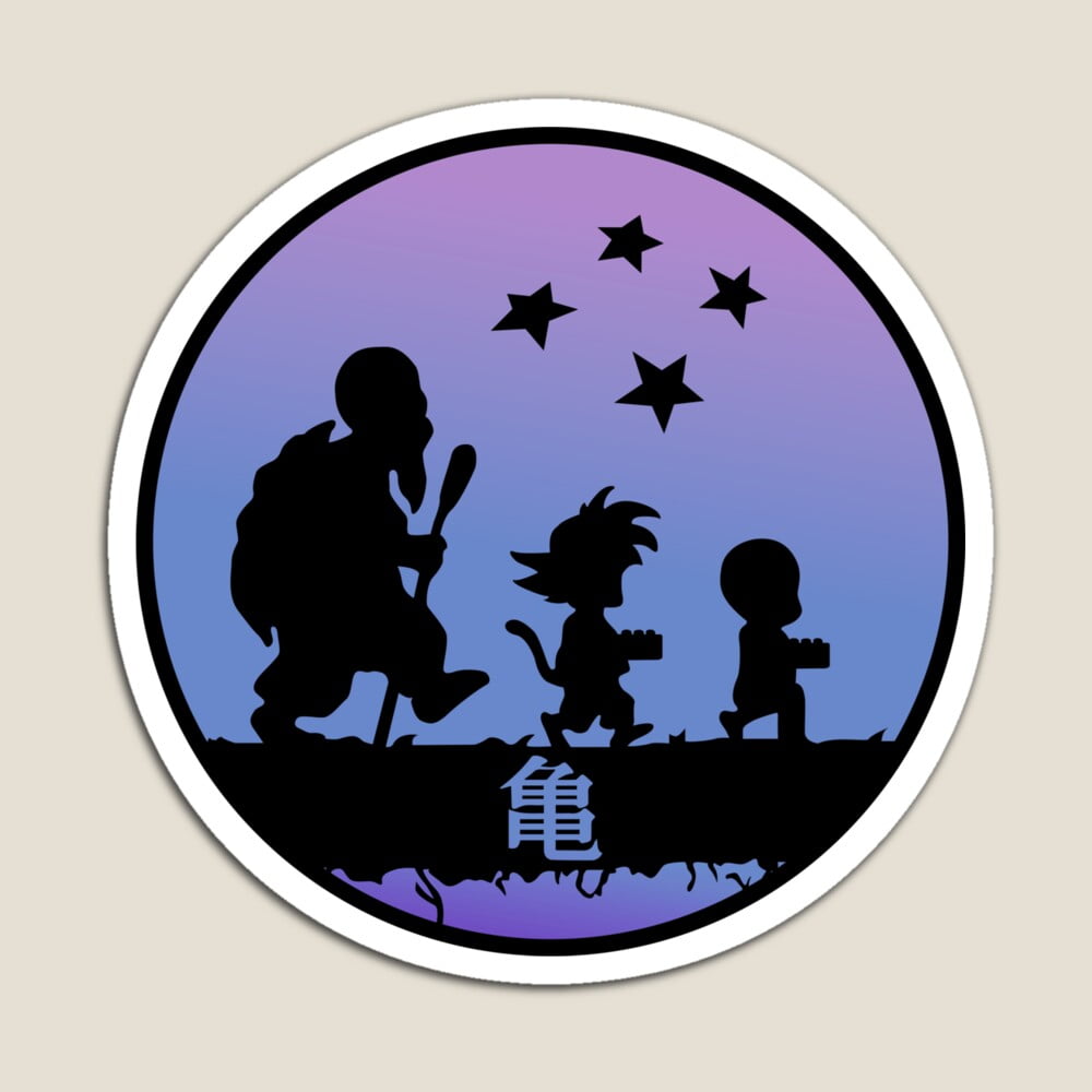Kira Sticker With Turtle Training - Roshi / G0Ku / Krillin Decorative ...