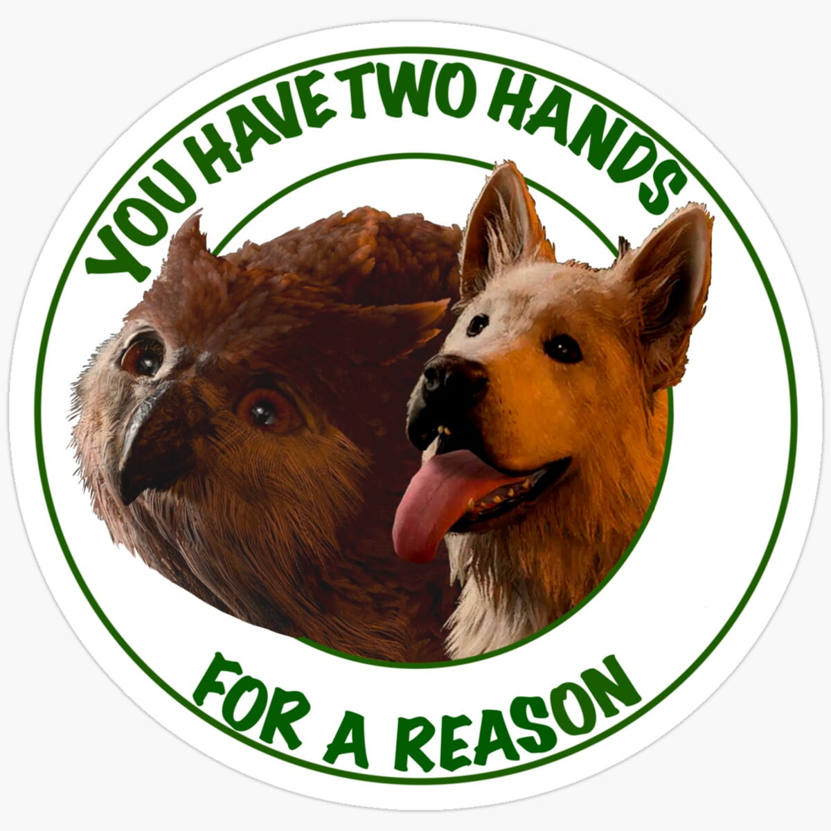 Kira Sticker - Two Hands For A Reason Sticker, Funny Waterproof Decal ...