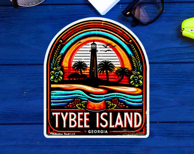 Kira Sticker With Tybee Island Georgia Lighthouse Ga X Decorative ...