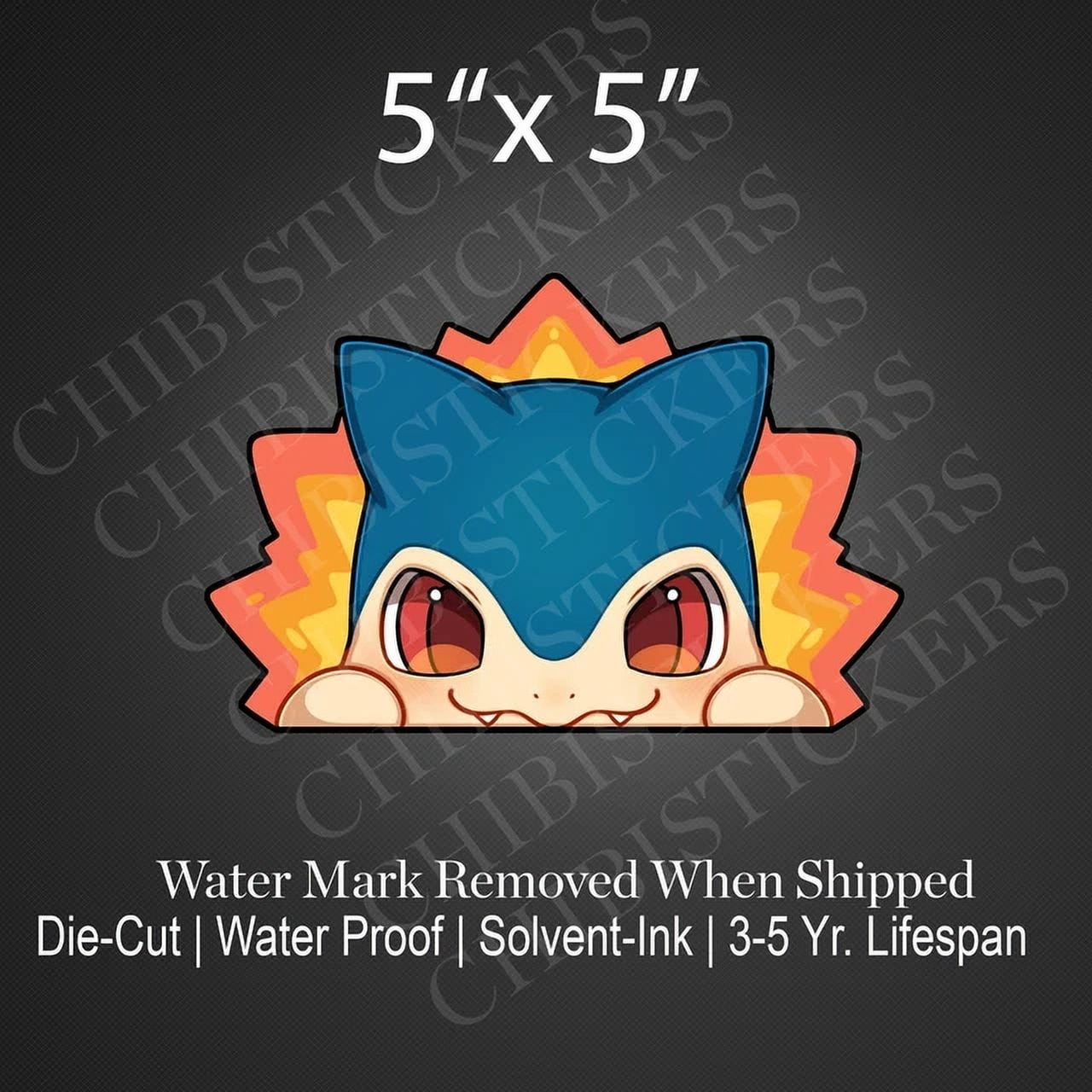 Kira Sticker With Typloshion Fire Pokemon Anime Otaku Chibi Weeb ...