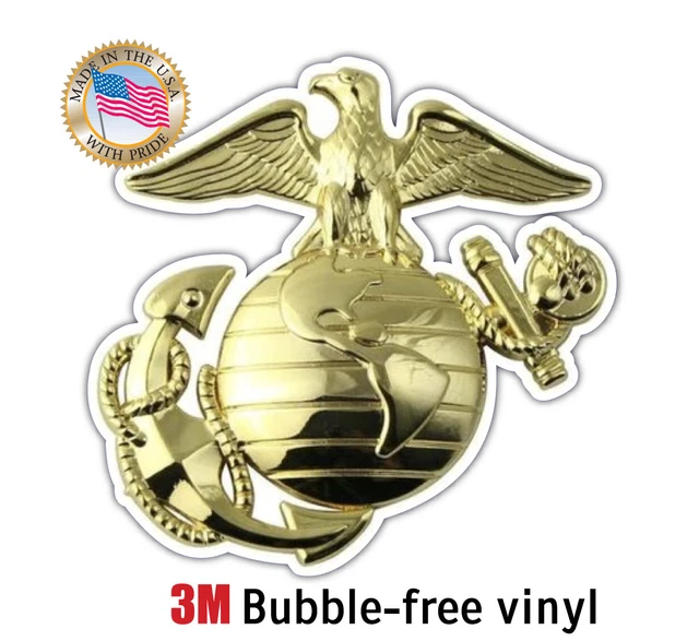 Kira Sticker With U.S. Usmc Marine Corps Golden Eagle Emblem Truck ...