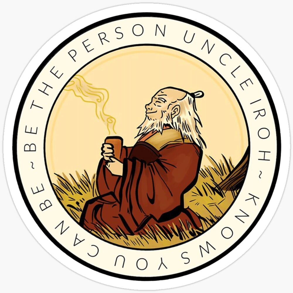 Kira Sticker - Uncle Iroh White Lotus Gift For You - Phone Stickers ...
