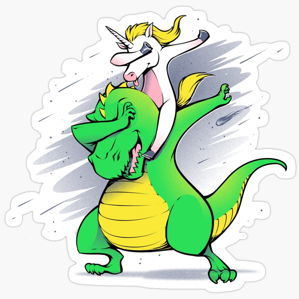Kira Sticker - Unicorn T-Rex Dabbing Perfect Gift for everyone ...