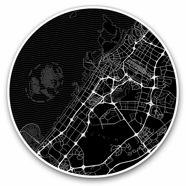 Kira Sticker With Urban City Street Map Dubai Uae Cool Gift Decorative ...