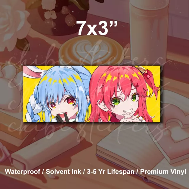 Kira Sticker With Usada Pekora Sakura Miko Anime Vinyl Waterproof ...