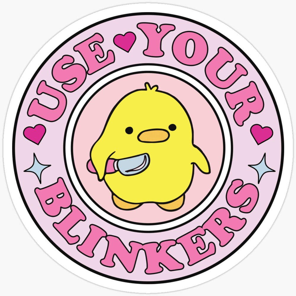 Kira Sticker With Use Your Blinkers Cute Duck Cute Bumper Decorative ...