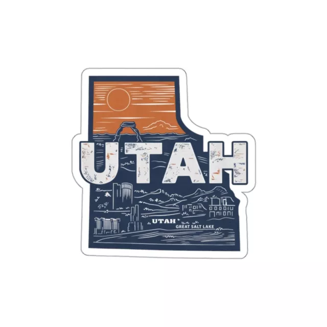 Kira Sticker With Utah State Vinyl Outline Design United States Of ...