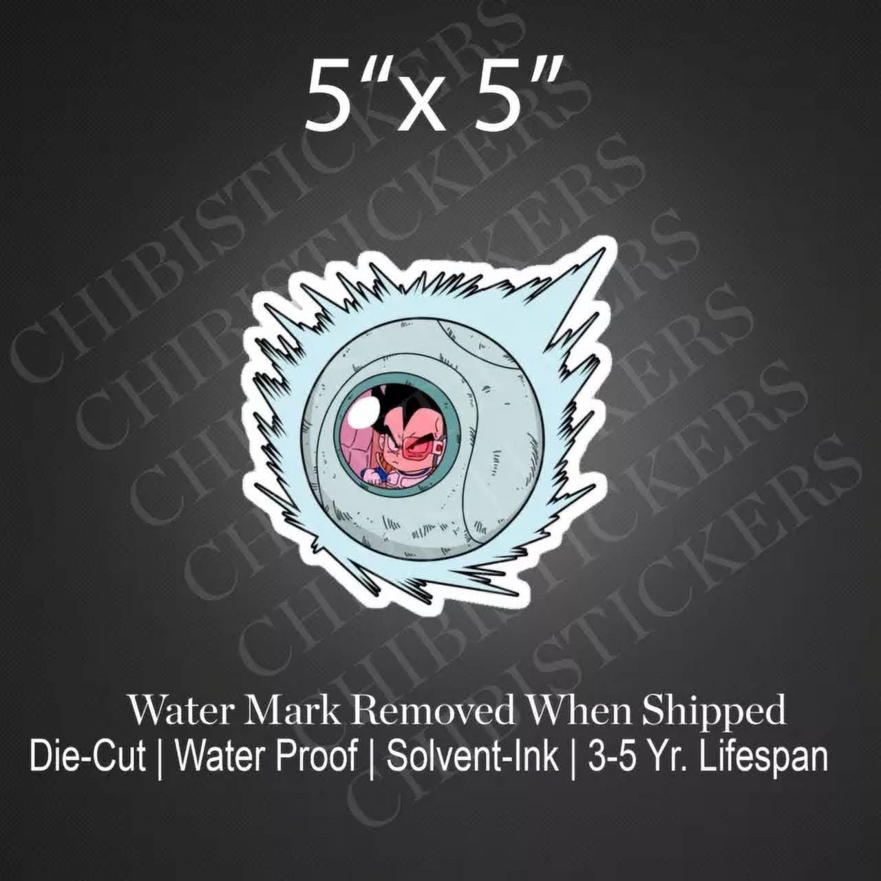 Kira Sticker With Vegeta Super Saiyan Slap Vinyl Decal Car Pod Capsule ...