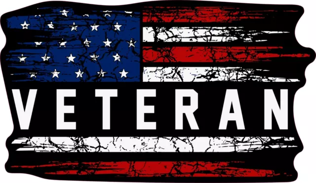 Kira Sticker With Veteran Text W/American Flag Logo Window Decal ...