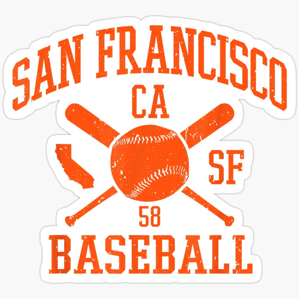 Kira Sticker - Vintage San Francisco Baseball Sf Retro Game Day Giant ...