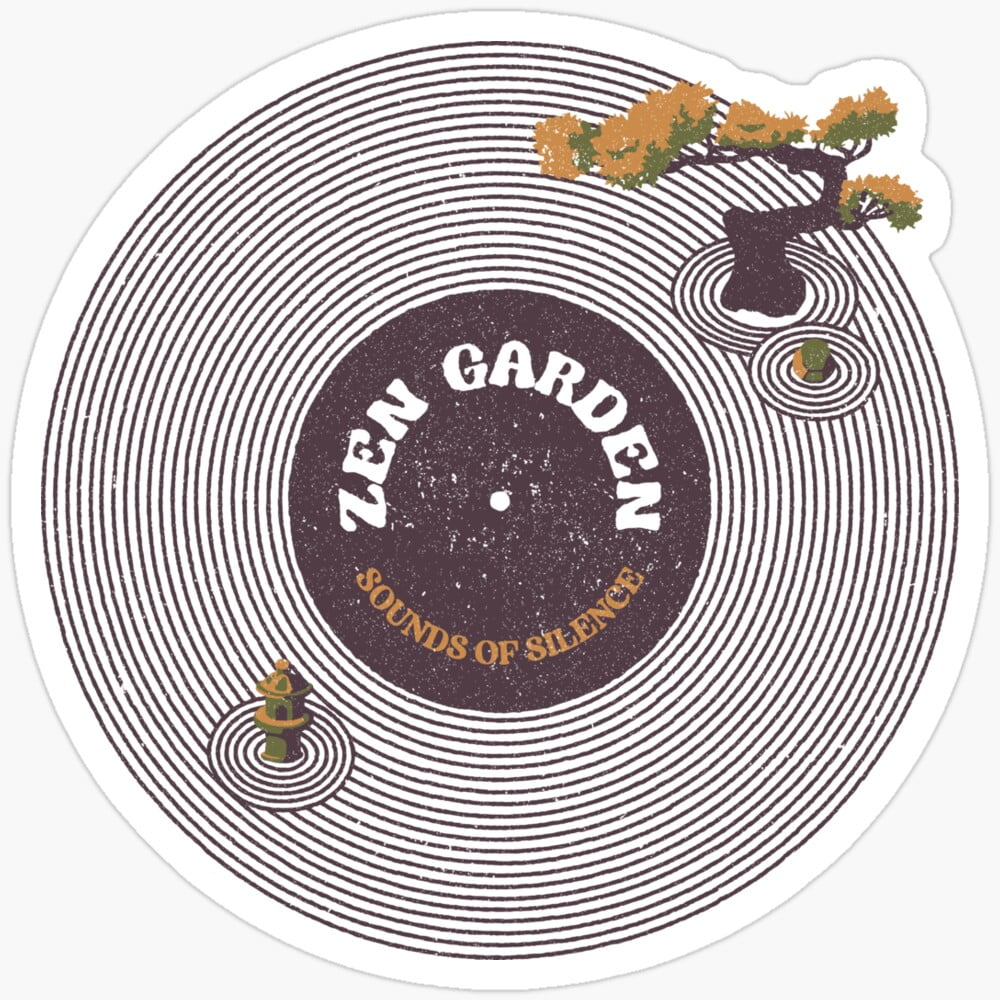 Kira Sticker - Vinyl Japanese Zen Garden Musical Notes Sounds Of ...