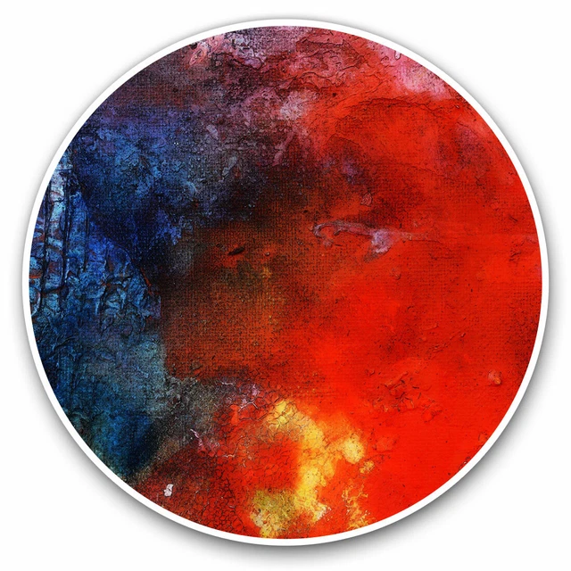 Kira Sticker With Vinyl Stickers -Abstract Fire Rustic Grunge Art Print ...