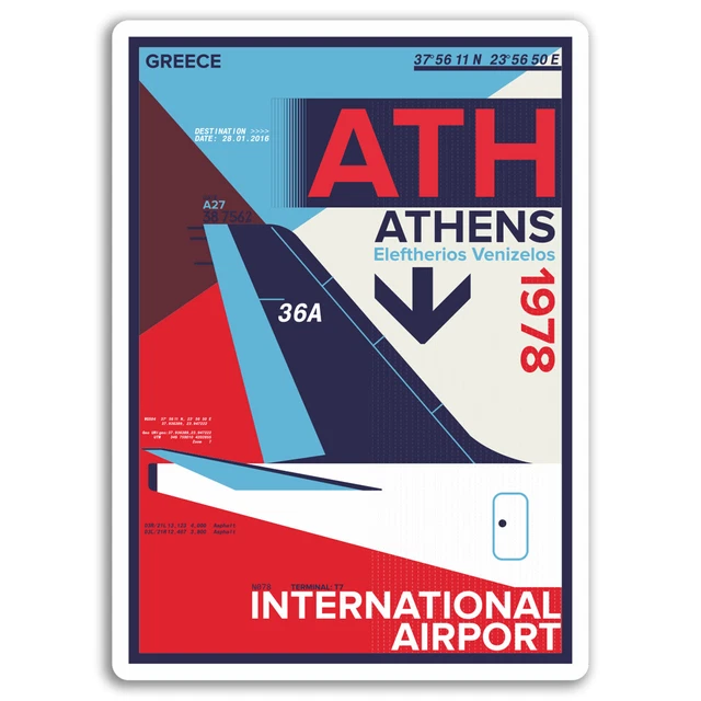 Kira Sticker With Vinyl Stickers Athens Airport Vinyl Stickers - Greece ...