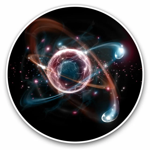 Kira Sticker With Vinyl Stickers -Atomic Particles Science Physics Cool ...