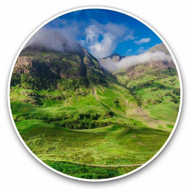 Kira Sticker With Vinyl Stickers -Glencoe Mountains Scotland Cool Gift ...
