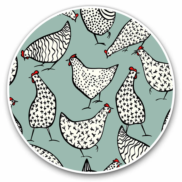 Kira Sticker With Vinyl Stickers - Hens Chickens Farm Bird Chicken Cool ...